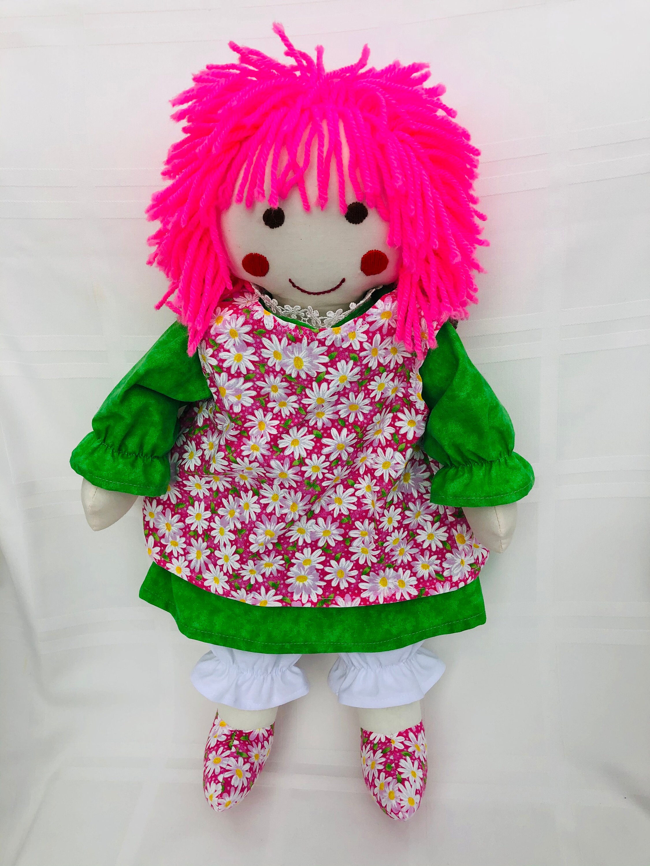 Pink Original Design Handmade Cloth Doll. Plush Doll Girl. Toys for ...