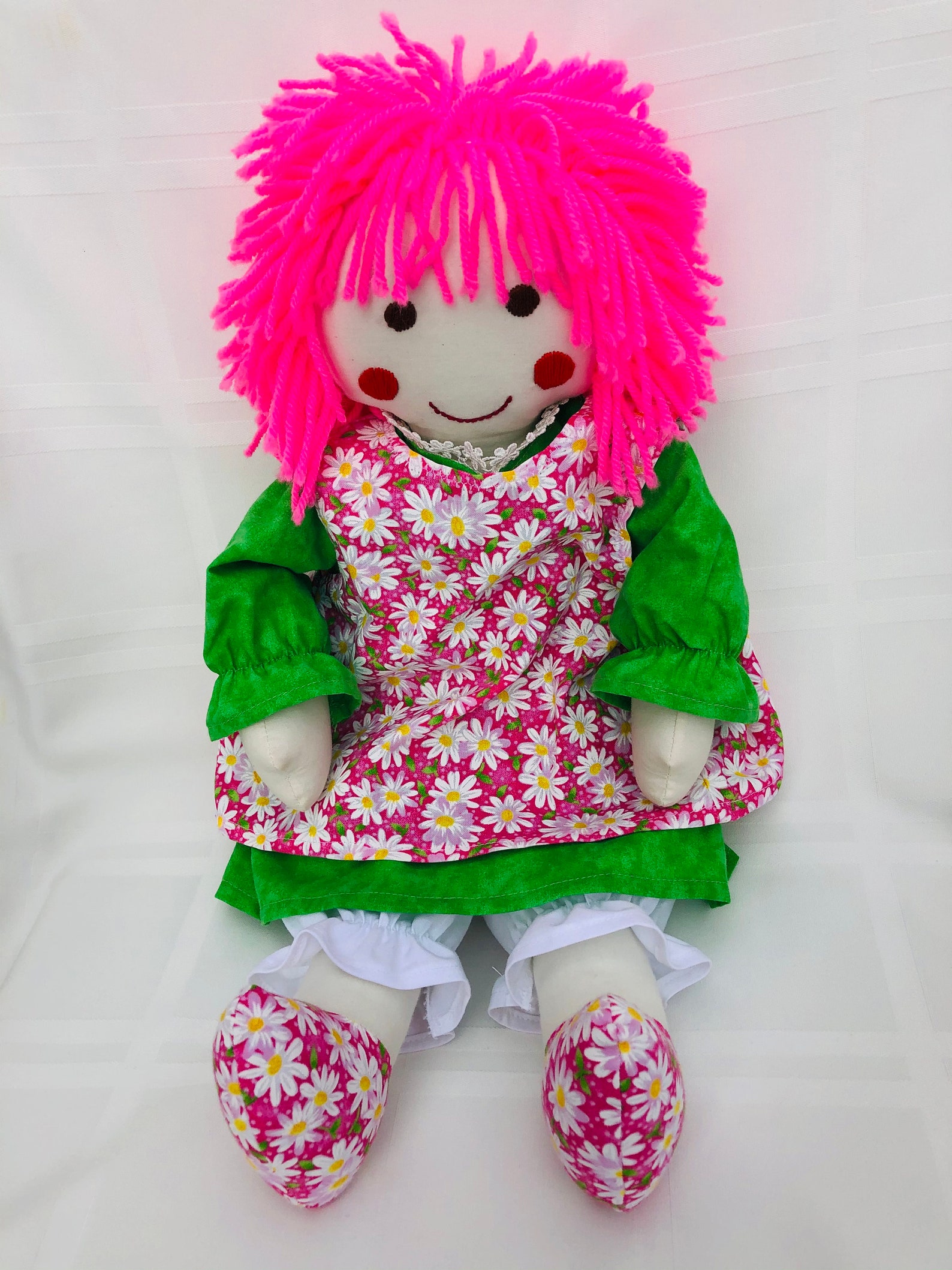 Pink Original Design Handmade Cloth Doll. Plush Doll Girl. Toys for ...