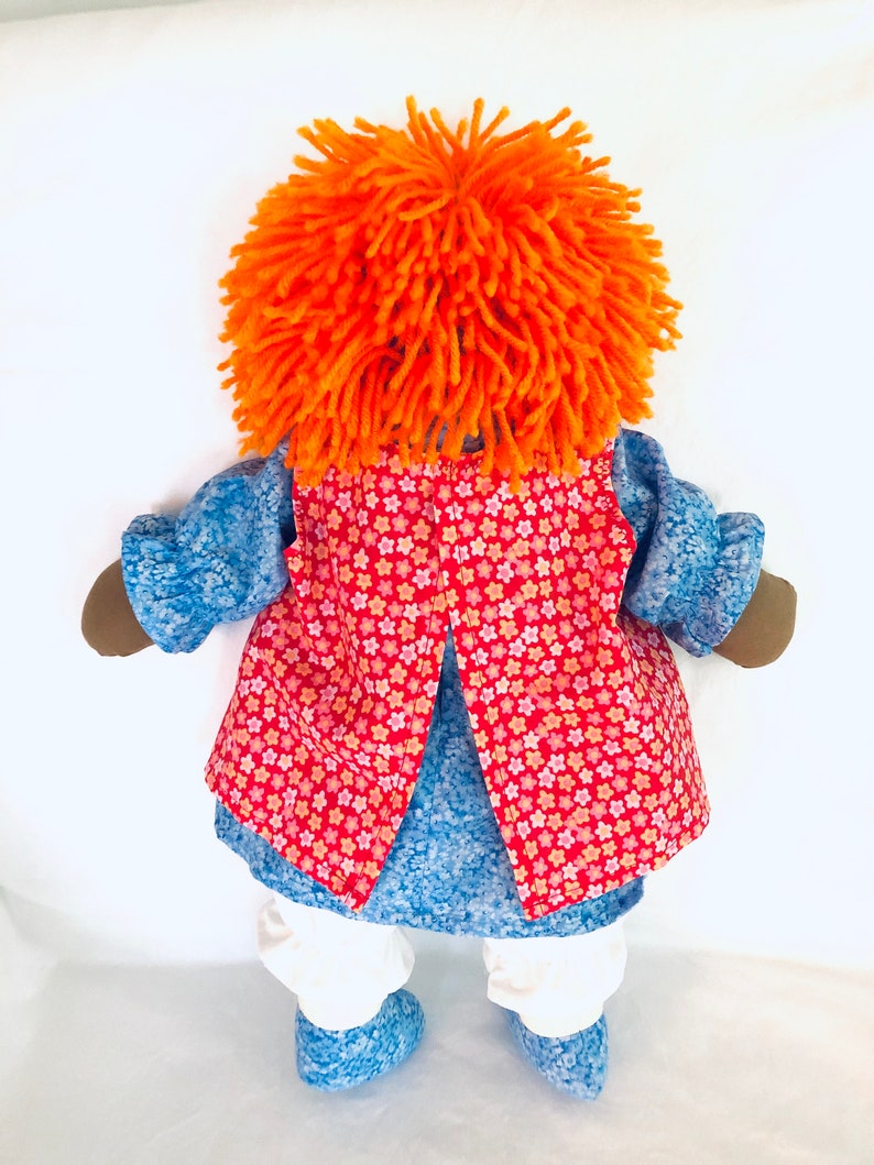 Orange Original Design Handmade Cloth Doll. Plush Doll Girl. Toys for ...