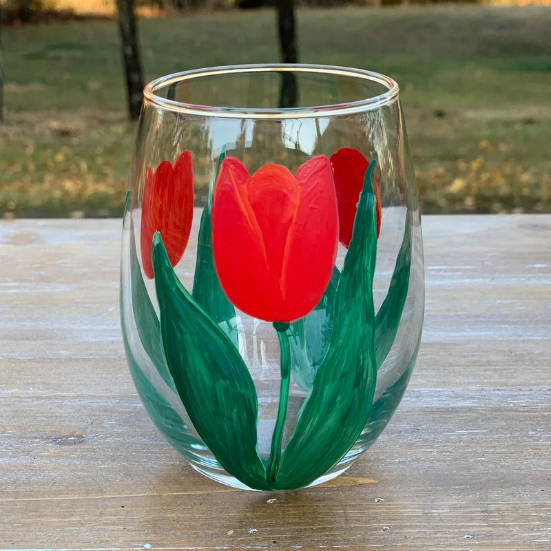 Spring Wine Glasses - Etsy