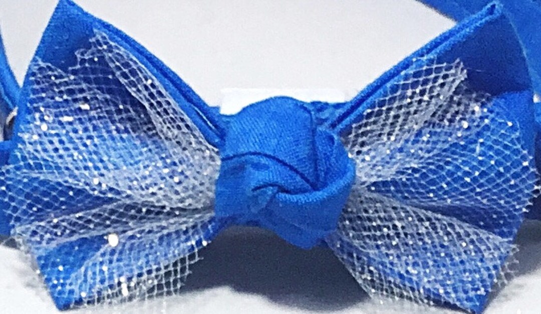 Hawaii Blue Wedding Bow for Female Dog or Cat Collar//attachable Royal ...