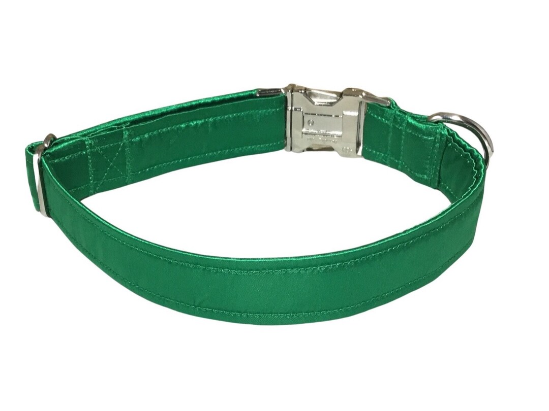 Emerald Green Satin Wedding Collar & Special Events Collar for Dogs and ...