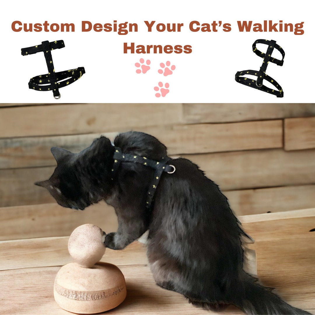 Custom Design Your Cat Harness- Escape Proof- Walking Harness - Etsy