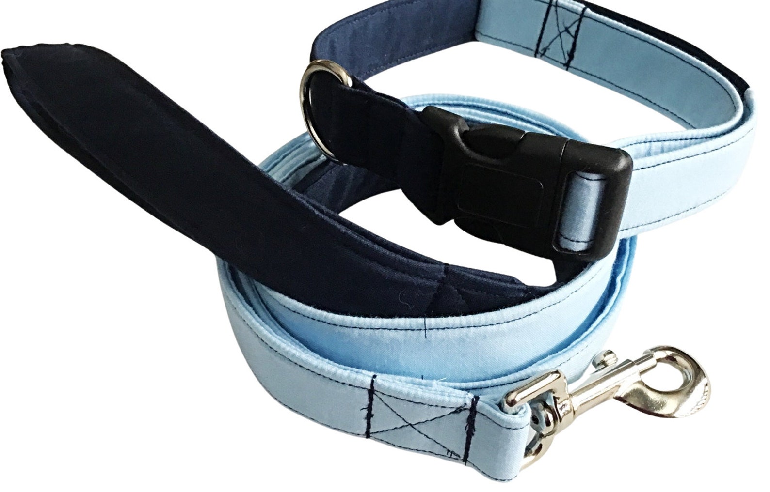 Solid Navy & Light Blue Dog Leash With Available Matching - Etsy