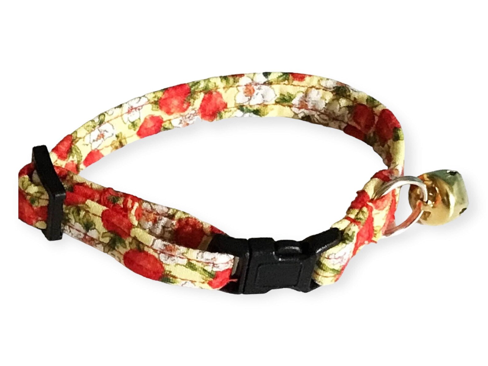 Cute Strawberry Cat Collar With Breakaway Buckle and Bell - Red ...
