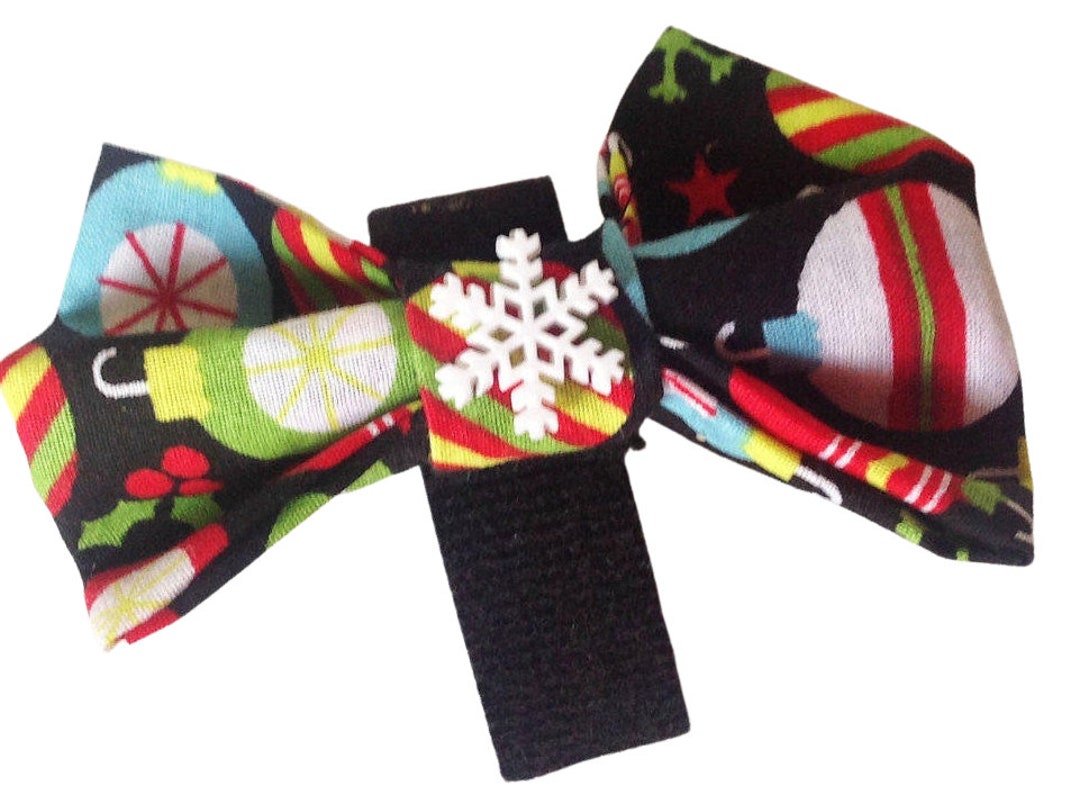 Christmas Ornaments Bow Tie for Male Dog or Cat -attachable Accessory ...