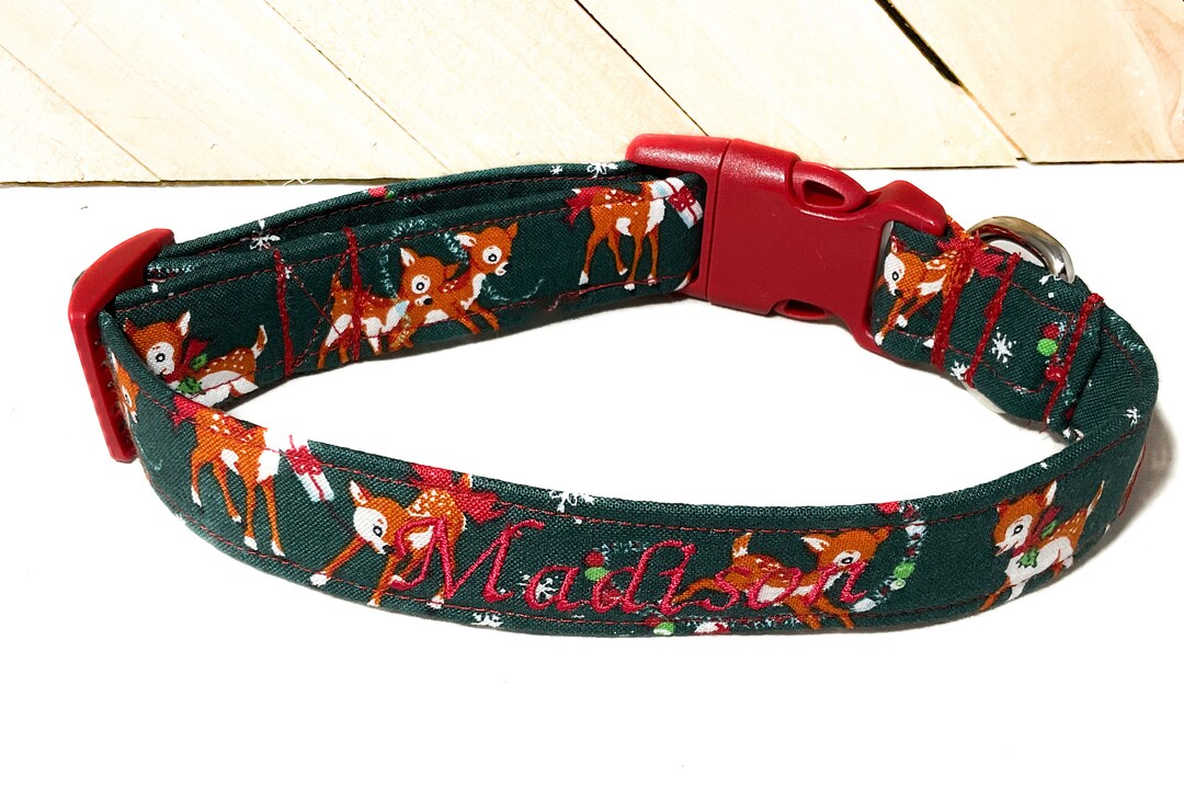 Personalized Christmas Reindeer Collar for Dogs or Cats- Christmas Gift ...