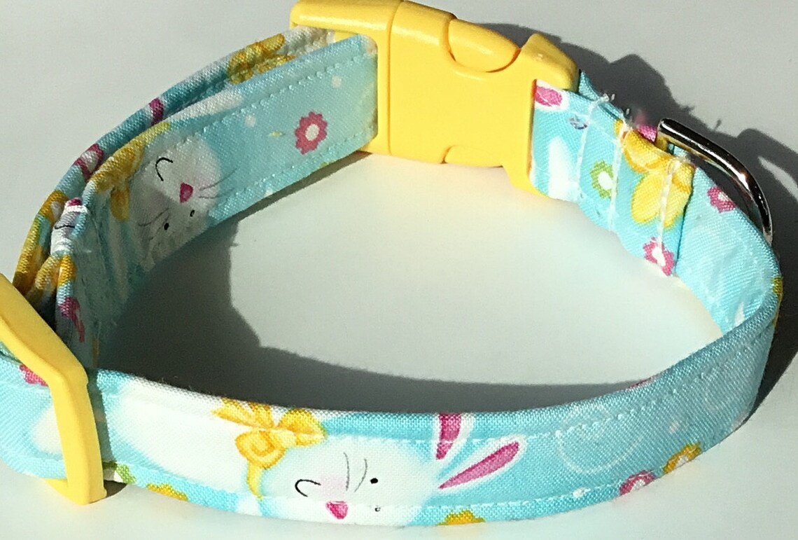 Easter Bunny Collar with Matching Flower for Girl Dogs and | Etsy