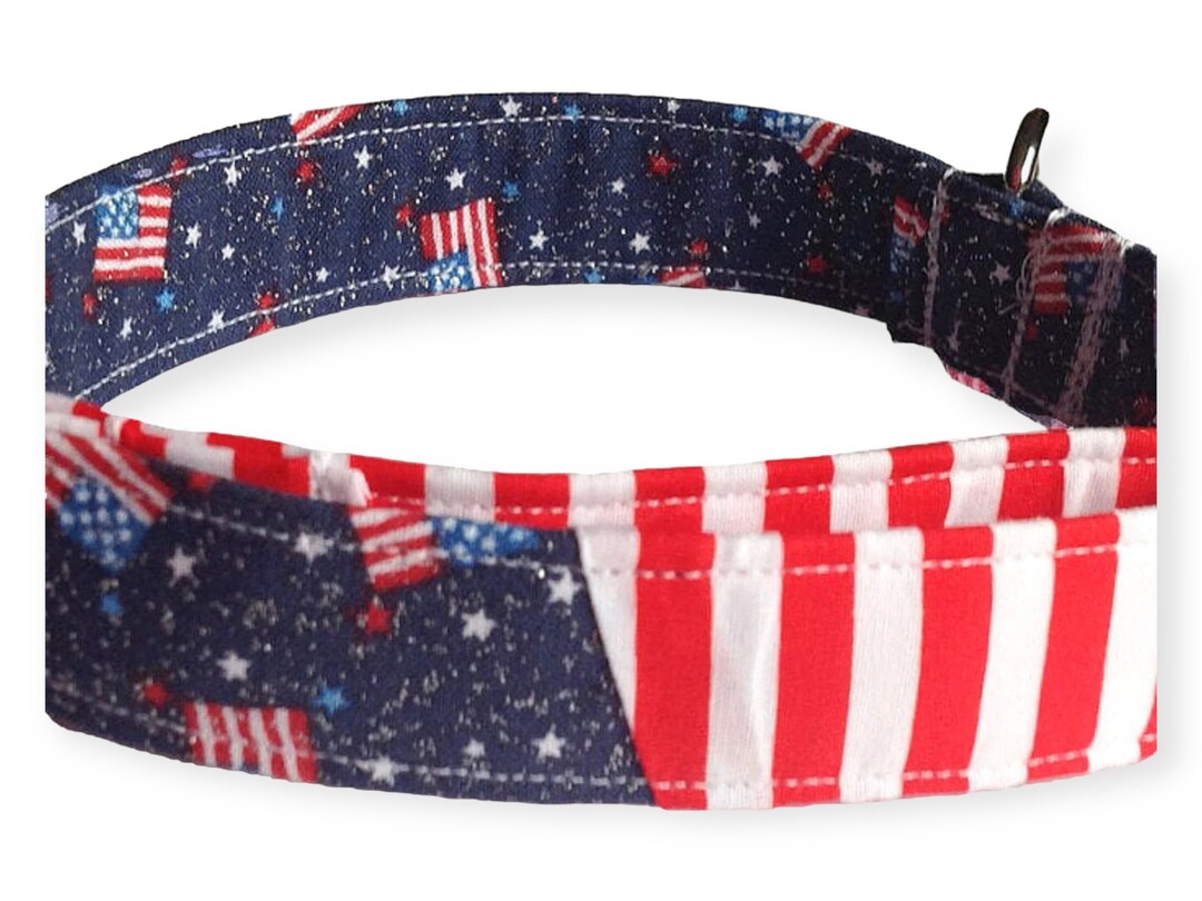 4th of July Patriotic Collar With Flags, Stripes and Stars-buckle ...