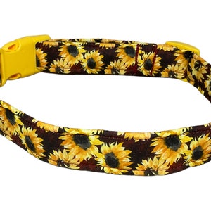 Fall Sunflower Collar for Dogs or Cats - Buckled, Breakaway ...