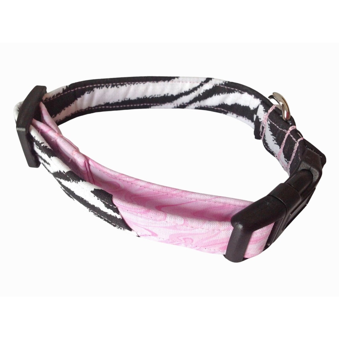 Zebra Animal Print Collar for Girl Dogs or Cats - Black & White Striped ...