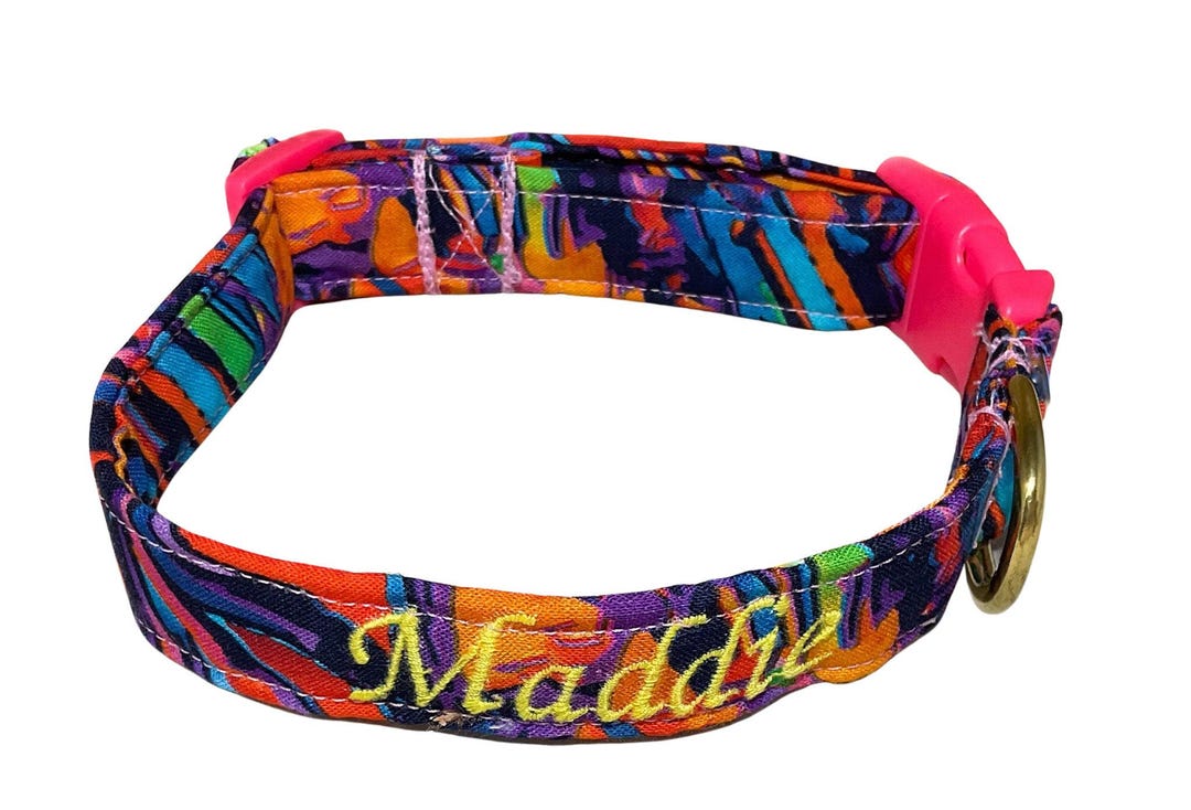 Personalized Paint Splatter Collar for Dogs or Cats - Multi Colored ...