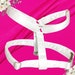 White Satin Wedding Dog Harness With Silver Metal Buckle / Satin Roman ...