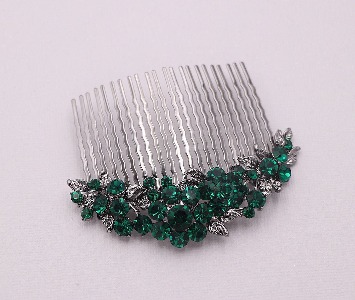 Black Crystal Comb wedding hair comb crystal rhinestone hair | Etsy