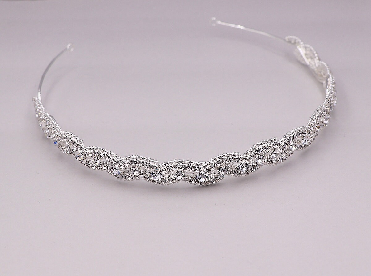 Bridal Headband Swarovski Crystal Wedding Headband Bridal Etsy