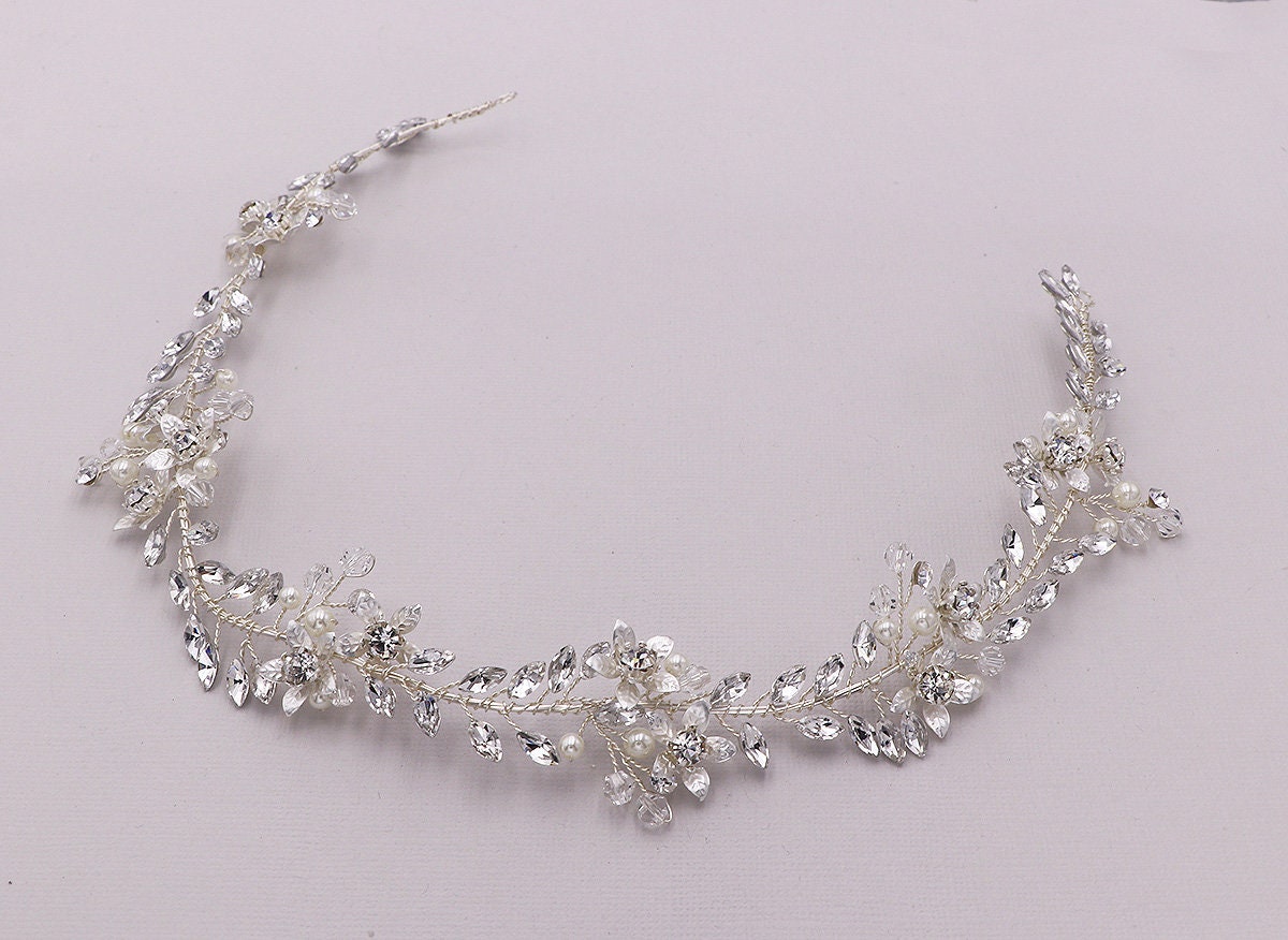 Wedding Headband Crystal Bridal Wedding Headpiece Vine | Etsy