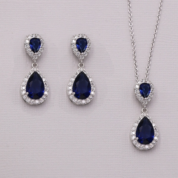 Blue Bridal Jewelry - Etsy