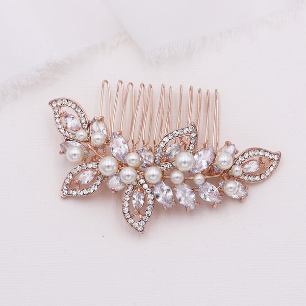 Rose Gold Hair Comb - Etsy