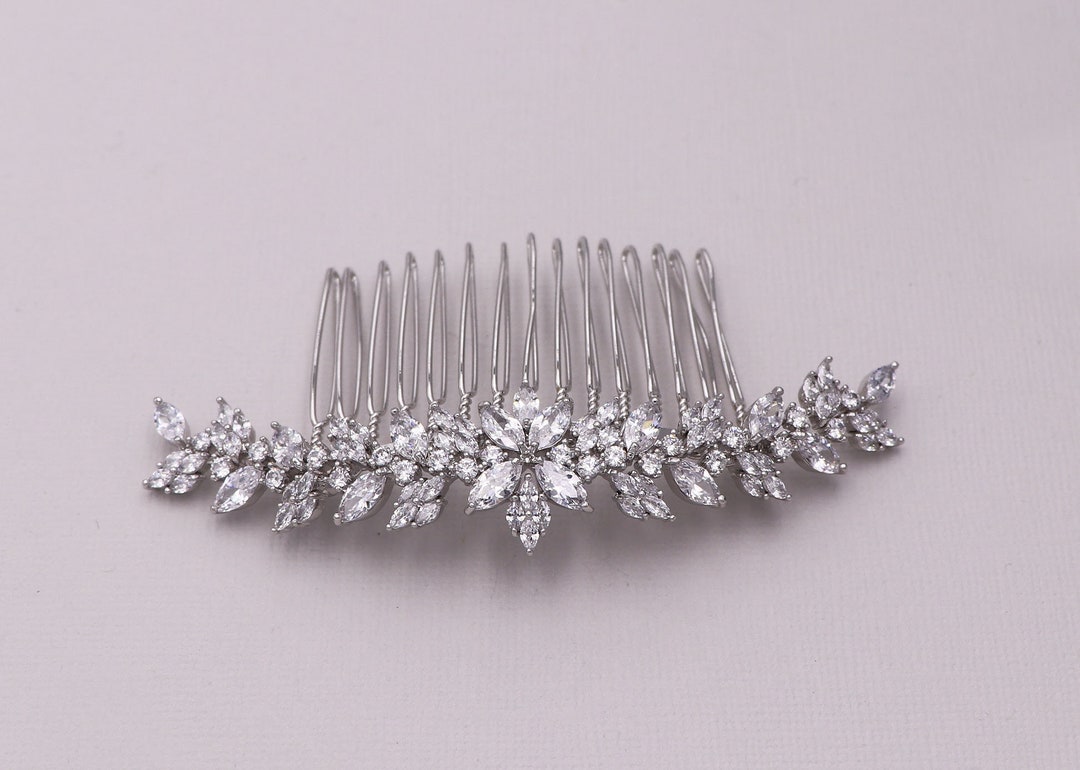 Wedding Crystal Comb, Cubic Zirconia Comb, Bridal Comb Crystal, Wedding ...
