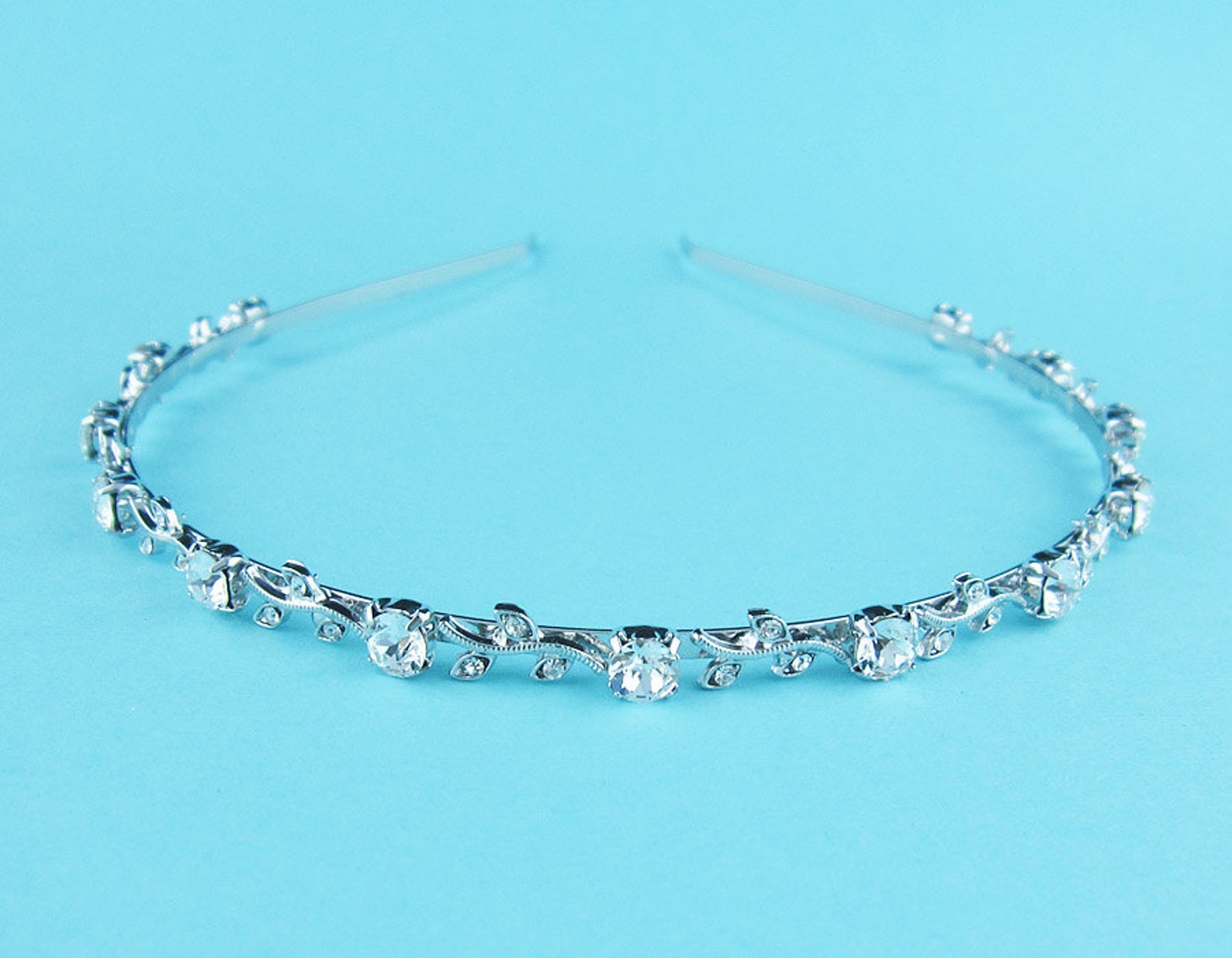 Bridal Headband Swarovski Crystal Rhinestone Wedding Etsy