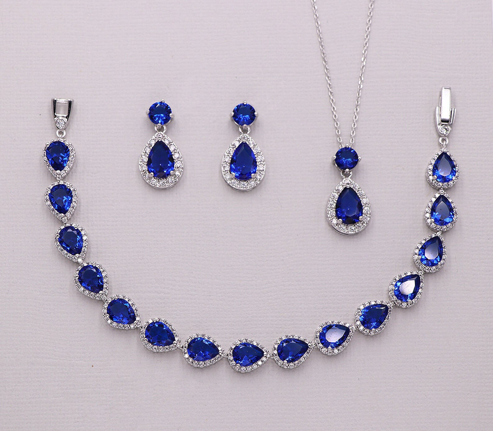 Blue Wedding Jewelry Sets