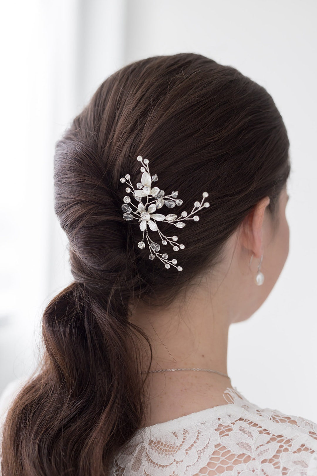 Wedding Hair Pin, Crystal Wedding Hair Pins, Silver Crystal Hair Pin ...
