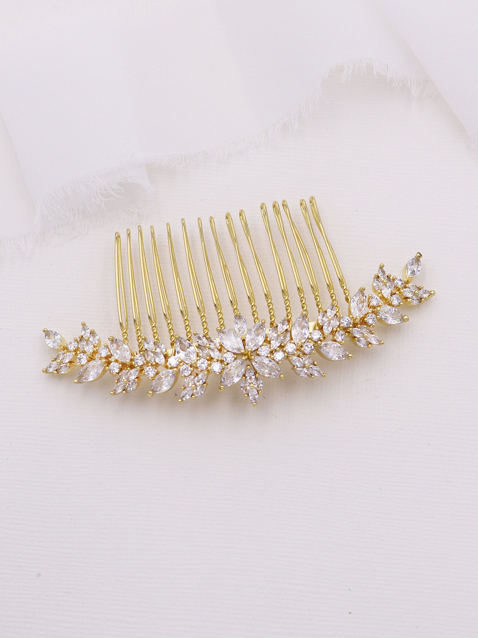 Wedding Crystal Comb Cubic Zirconia Comb Bridal Comb - Etsy