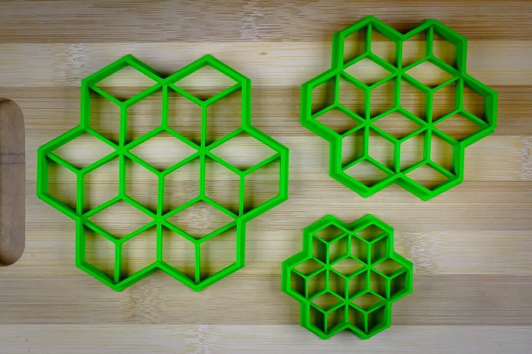 3D Cube Tessellation - 3D Cube Mosaic Tiles - Hexagon Cube Pattern ...