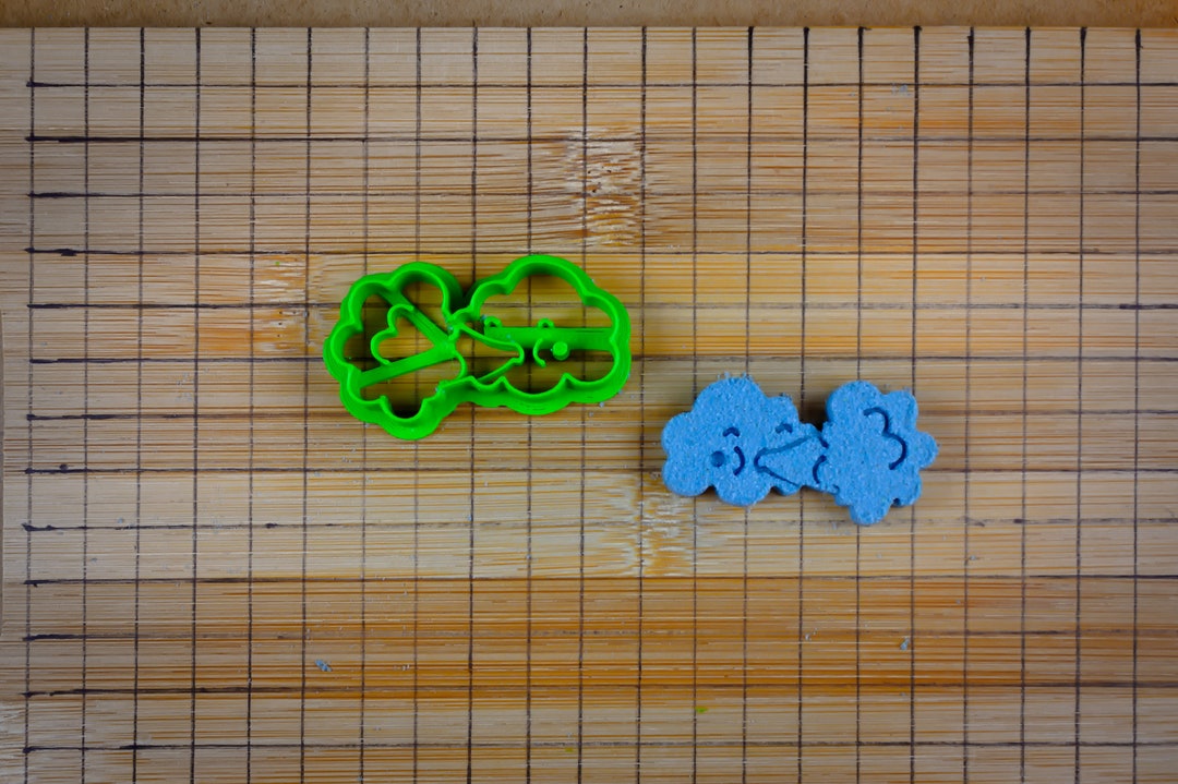 Cloud Blowing Wind Cookie Cutter - Fluffy Smiling Cloud - Cloudy Sky ...