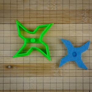 Ninja Star 2 - Four Point Throwing Star - Shuriken - Cookie Cutter ...