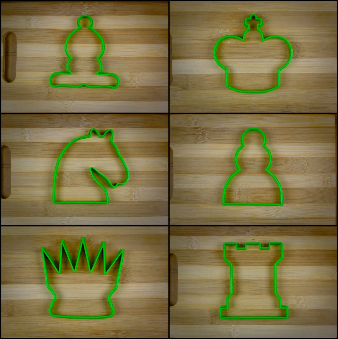 Chess Pieces 01 Set 6 Pieces Set Bundle King Queen Rook Bishop Knight ...