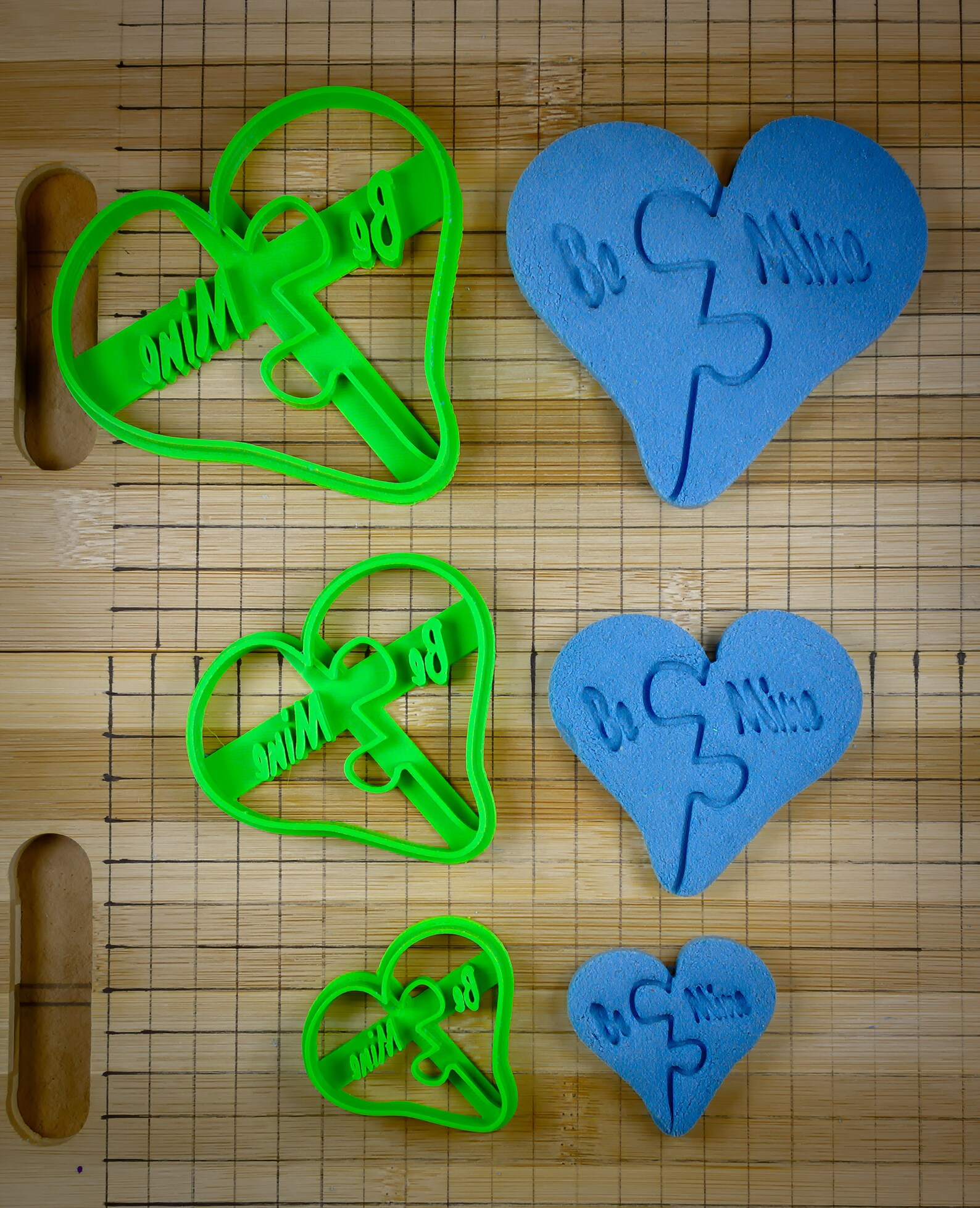 Puzzle Heart Two Pieces - San Valentine Gift - Cookie Cutter Multi-size ...