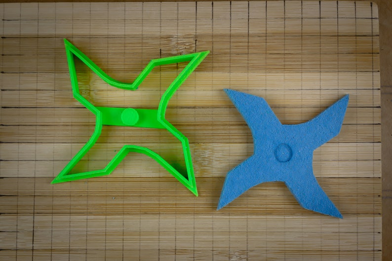 Ninja Star 2 Four Point Throwing Star Shuriken Cookie | Etsy