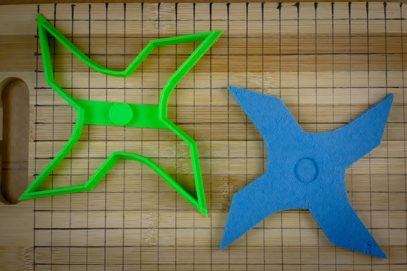 Ninja Star 2 Four Point Throwing Star Shuriken Cookie | Etsy
