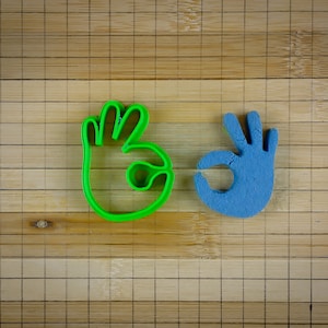 OK Emoji - OK Emoticon - Perfect Great Hand Emoji - Cookie Cutter Multi ...