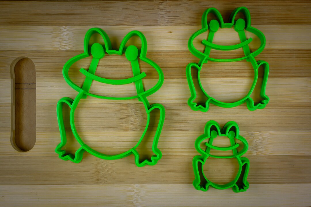 Cute Frog - Green Happy Frog - Smiling Frog - Cookie Cutter Multi-size ...