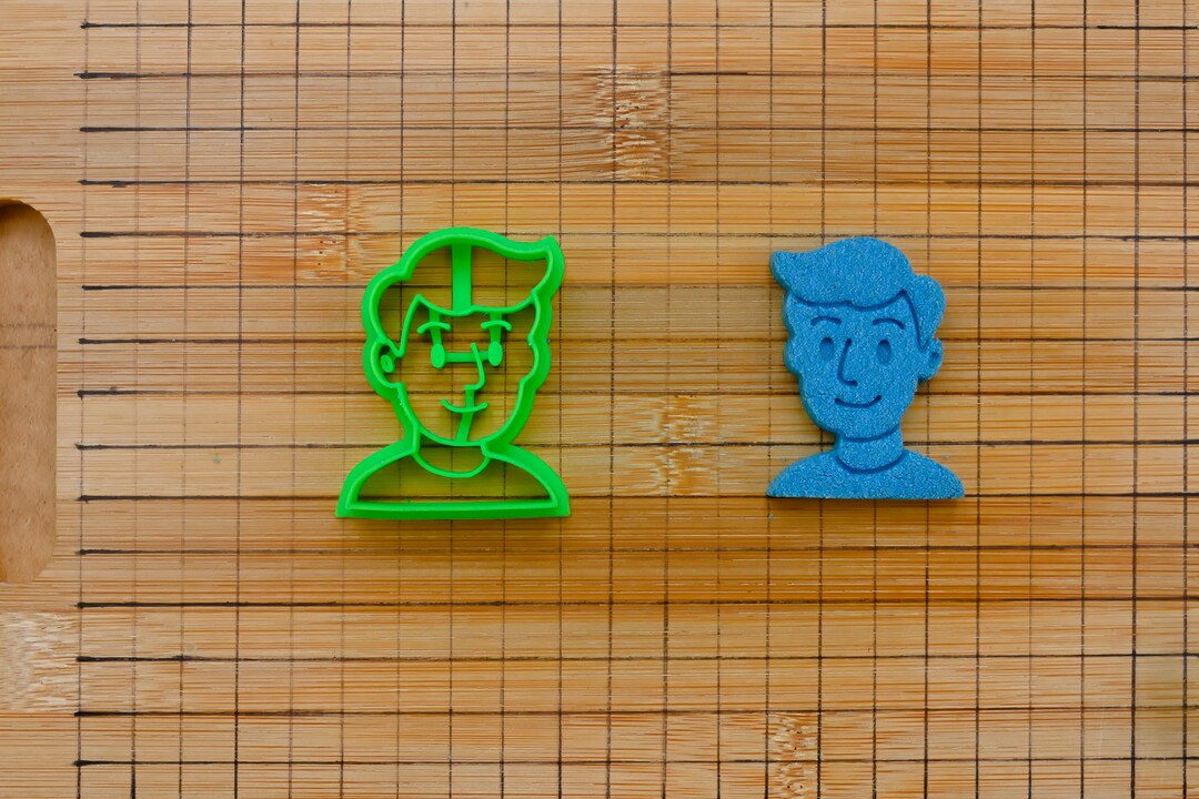 Smiling Boy Cookie Cutter - Cartoon Face - Happy Child - Baking Tool ...
