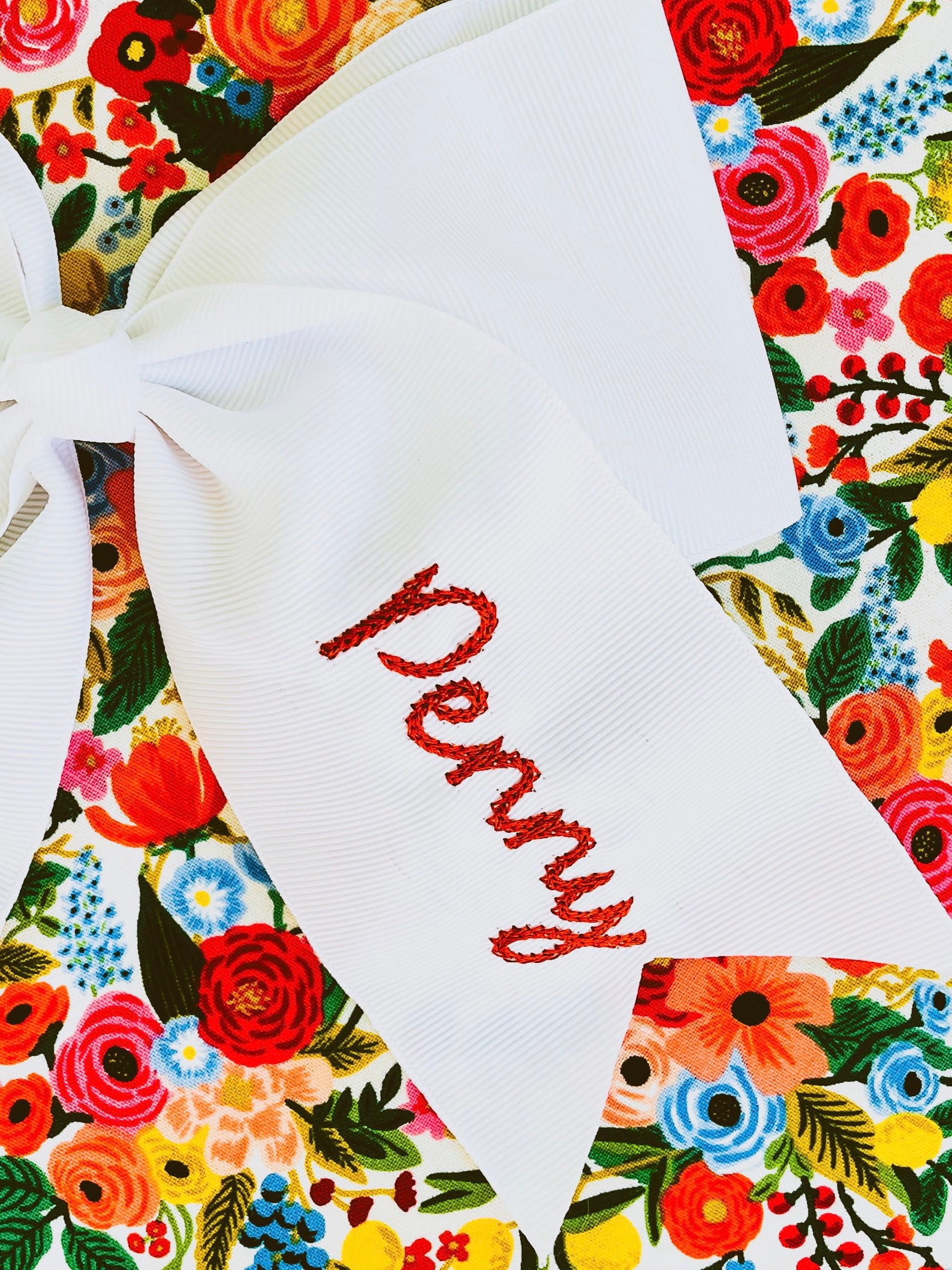 Monogrammed Longhorn Hair Bow: Embroidered Texas Cheer Bow - Etsy