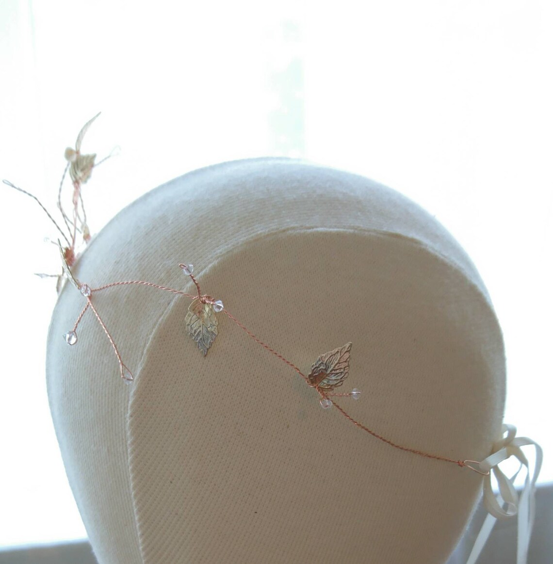 Gold Leaf Tiara Woodland Crown Rustic Wedding Hair - Etsy UK