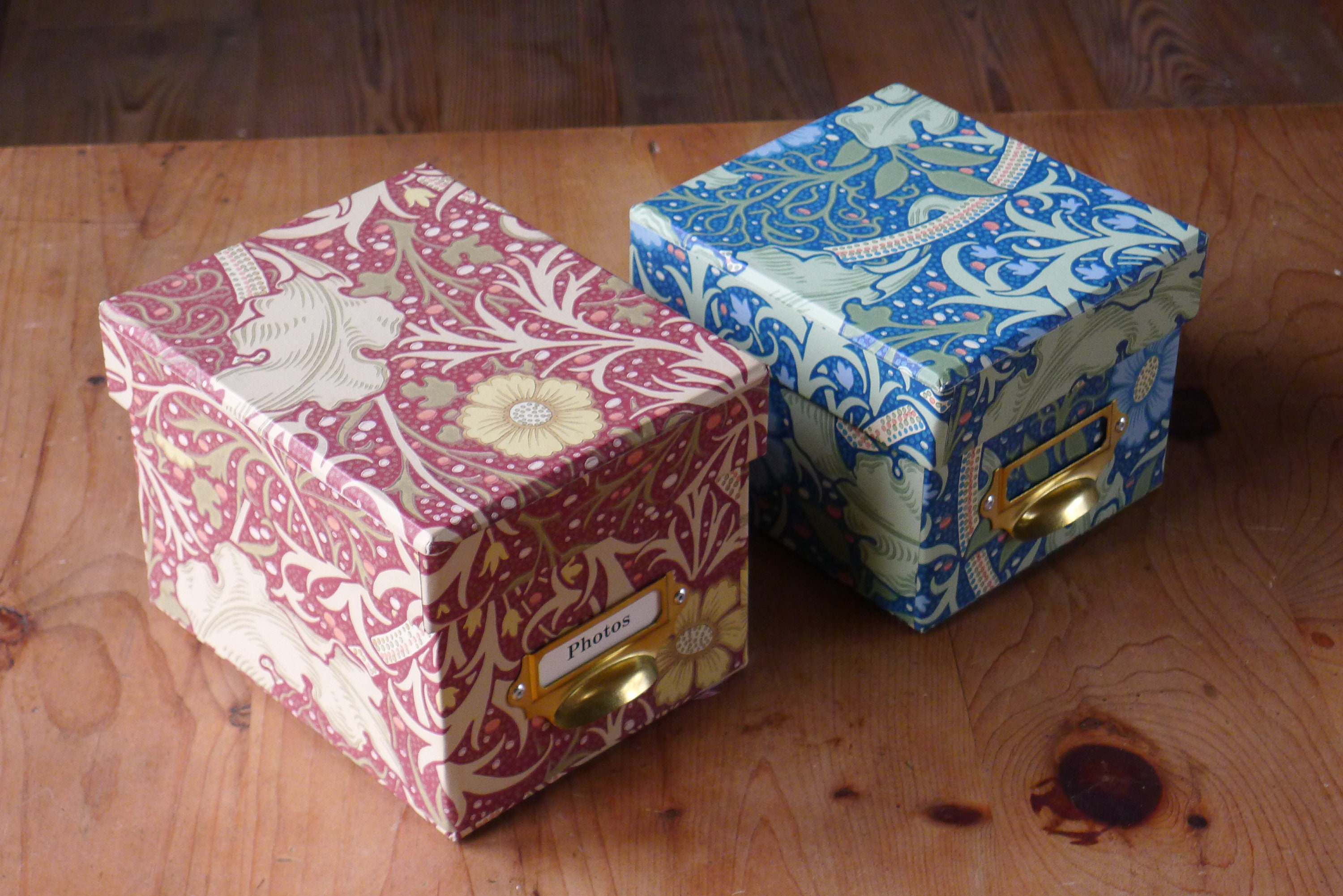 William Morris Photo Box Square in Seaweed Russet Design 6x4 - Etsy UK