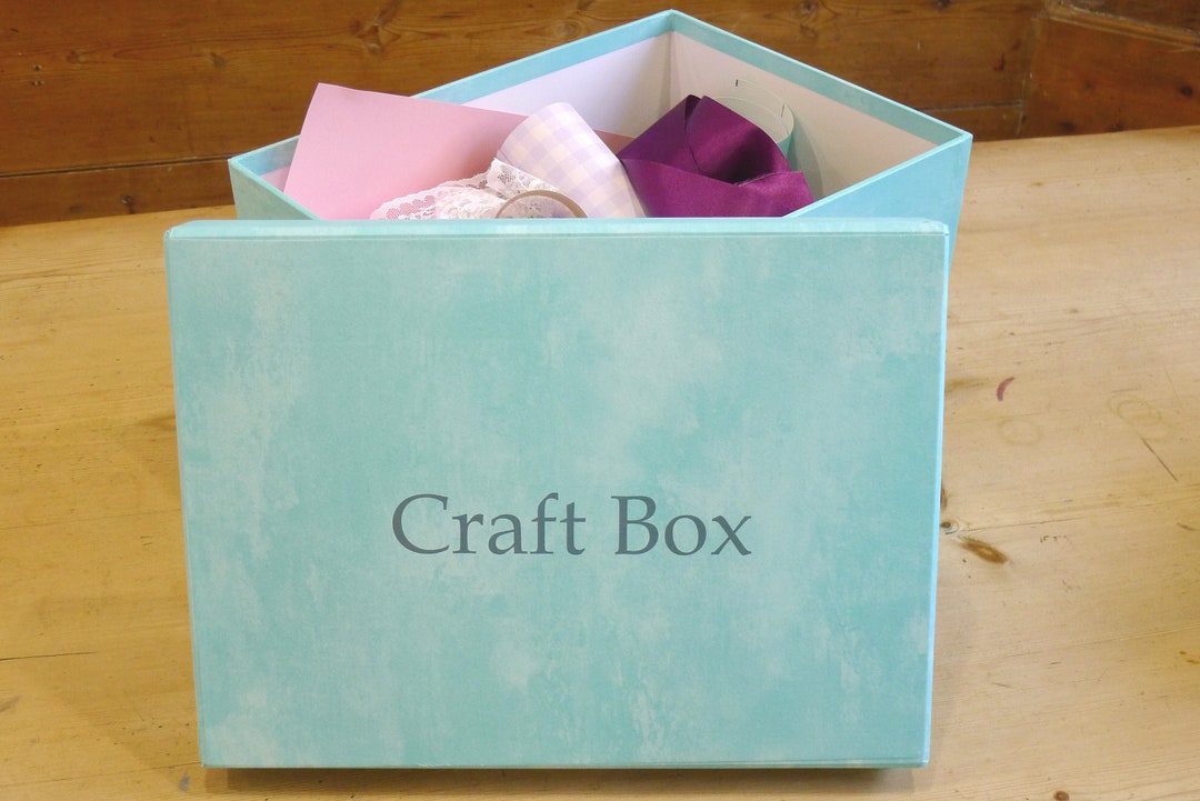 Craft Box Handmade Craft Box With Craft Supplies - Etsy