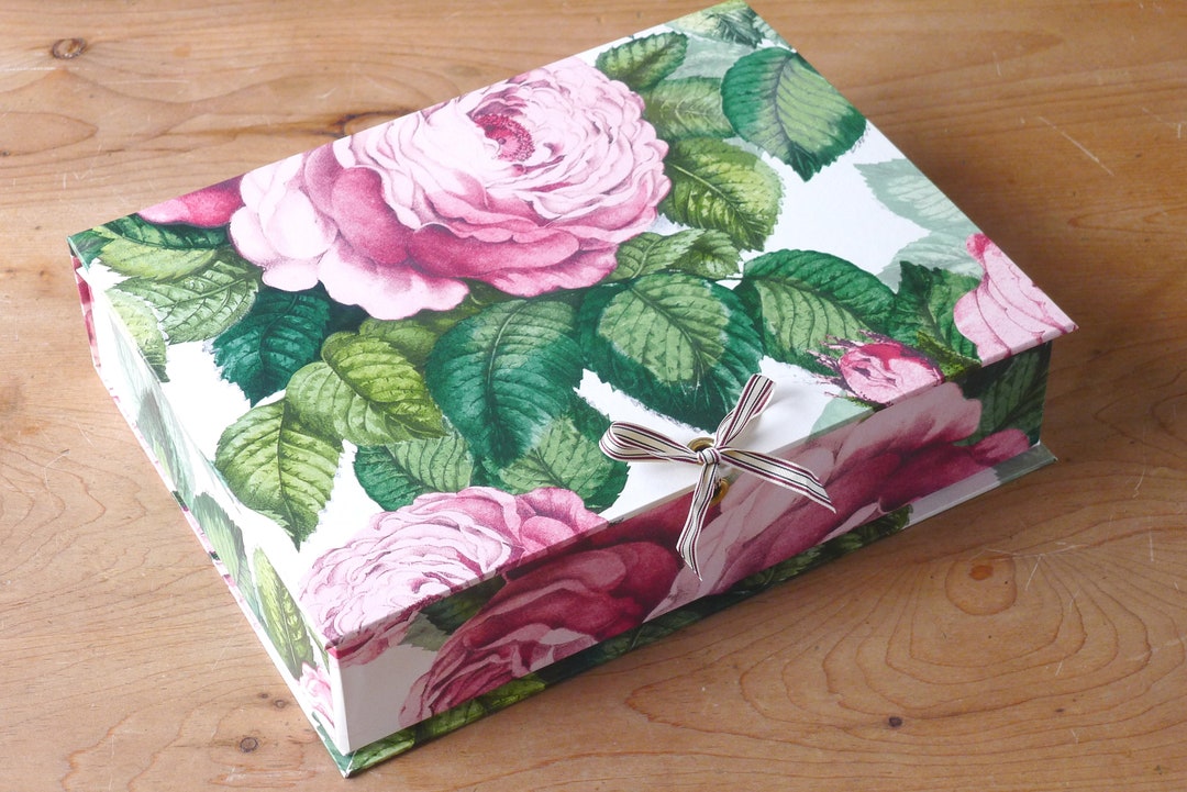 Stylish Box File English Rose Design - (A4) Office Collection ...