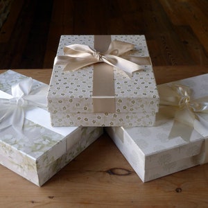 Christening Robe Box in Daisy Patch Oyster | Keepsake Box to Protect ...