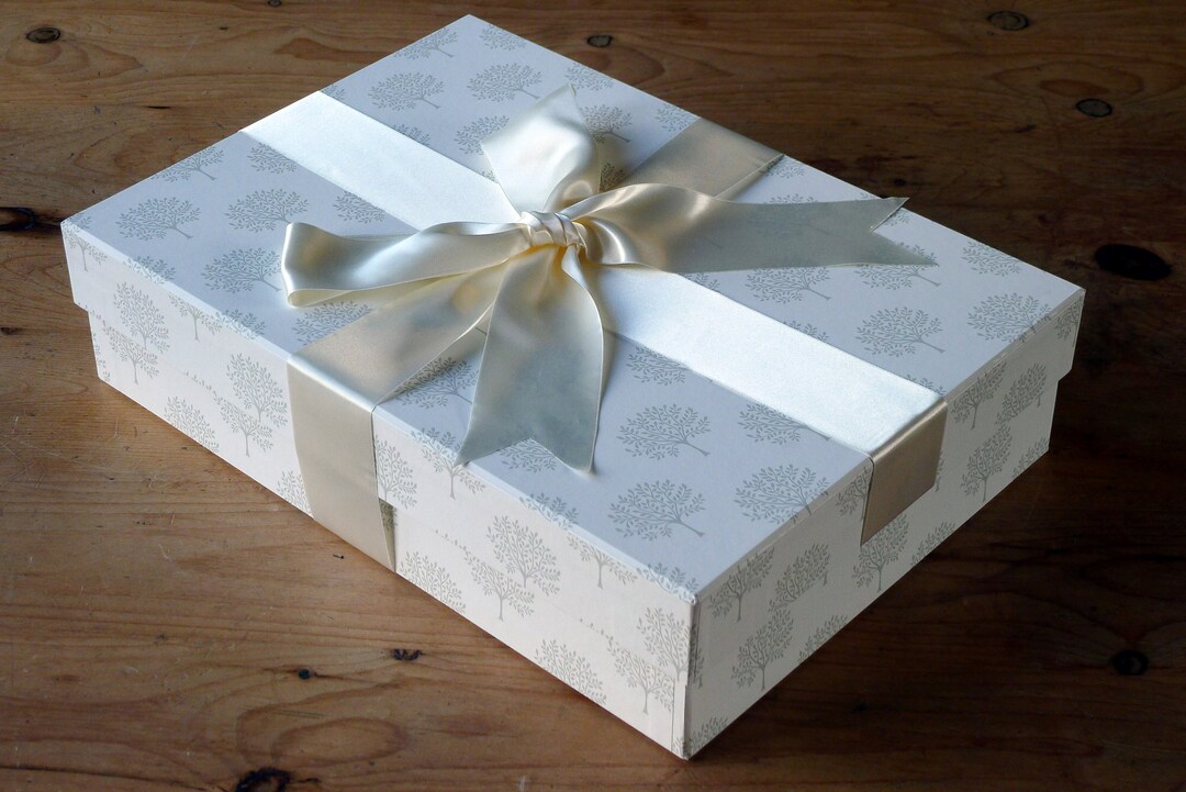 Christening Robe Box in Marcham Ivory | Keepsake Box to Protect ...