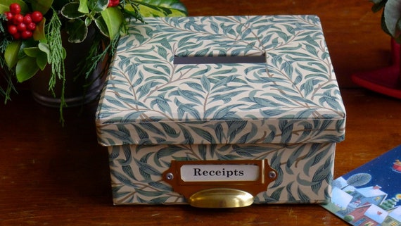 William Morris Receipt Box Willow Green Office Stationery & | Etsy UK