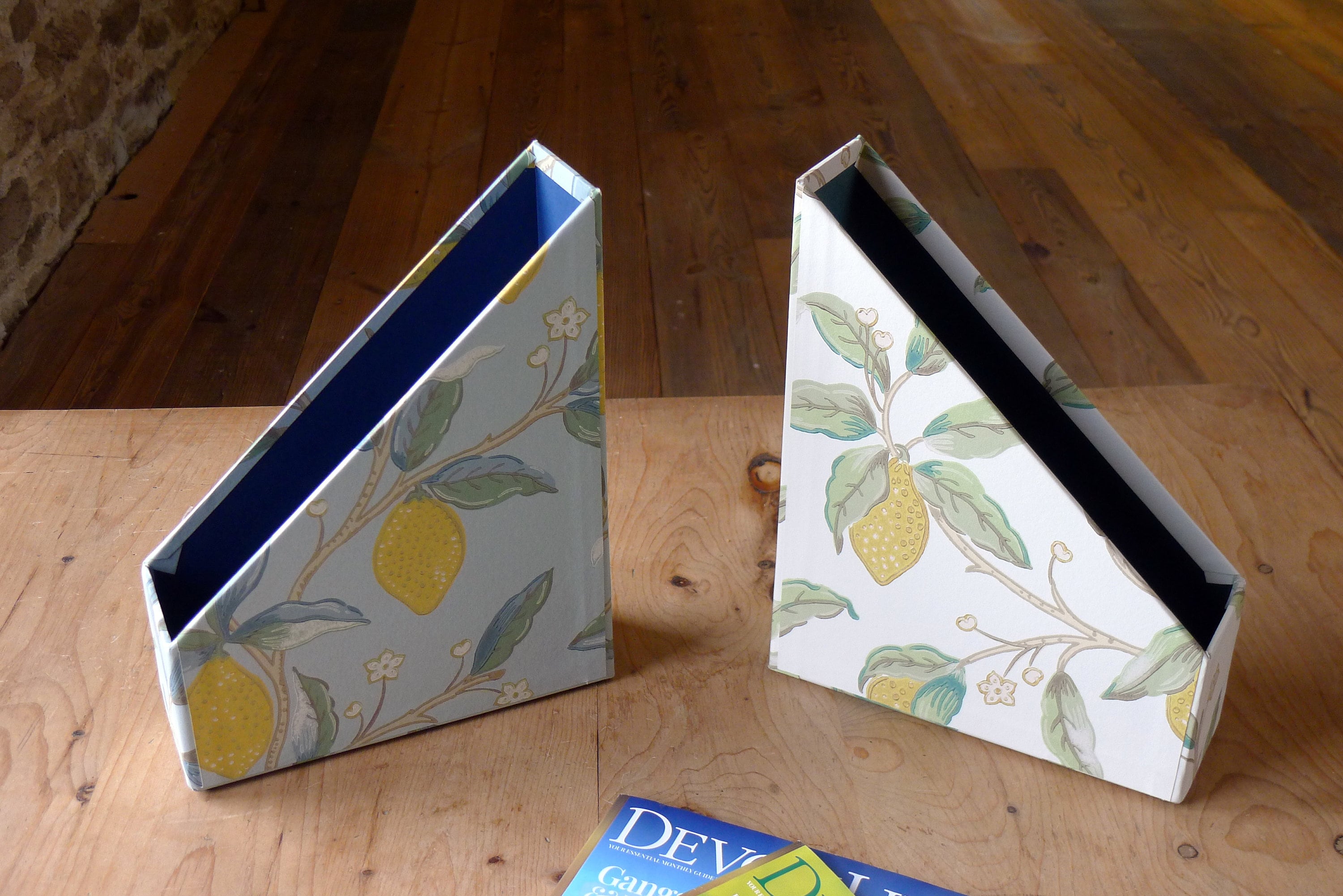 William Morris Magazine Holder: Lemons Aqua Handmade Stationery - Etsy