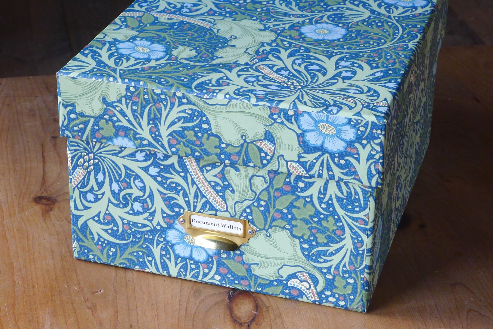 William Morris Document Wallet Box in Seaweed Design | Etsy