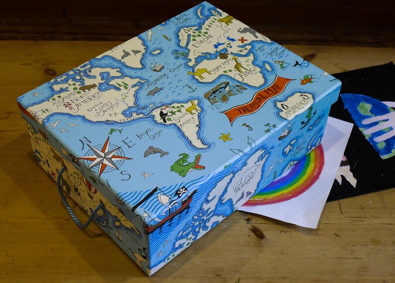 Children's Artwork Box Keepsake Box Artwork Storage - Etsy