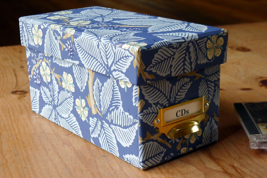 William Morris CD Box in William Morris Bramble Navy | Keepsake Box and ...