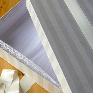 The Prom Dress Box in Aquila Stripe Cream | Handmade in England ...